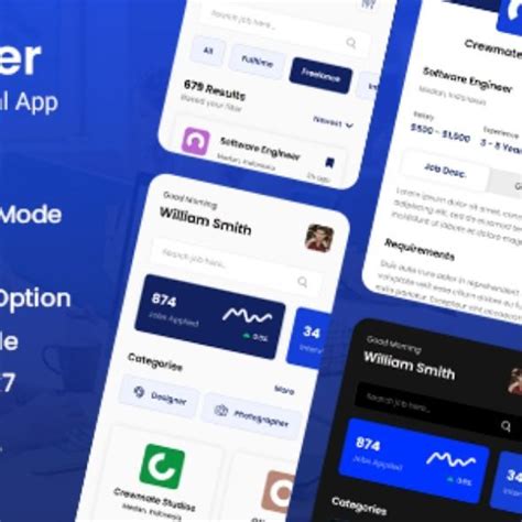 Karier Job Portal Mobile App Framework7 Pwa Template Job Portal
