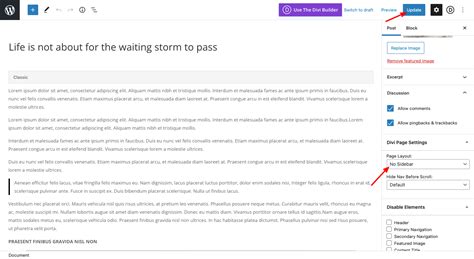 How To Remove Sidebar In Divi Theme Pages No Coding