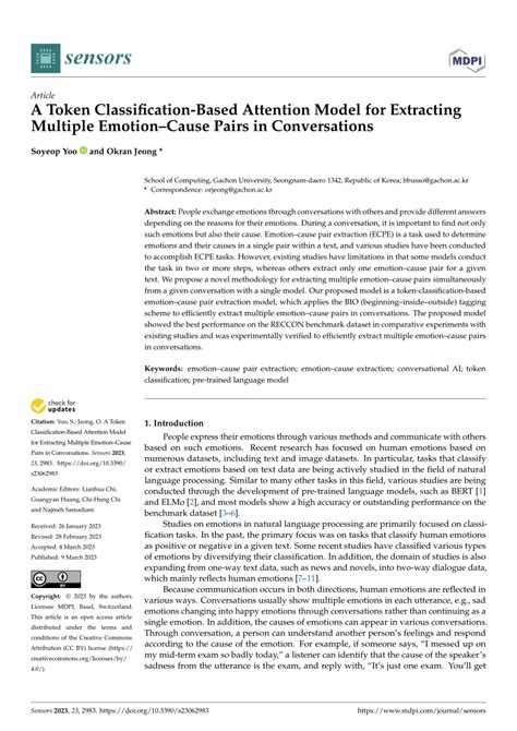 Pdf A Token Classification Based Attention Model For Extracting