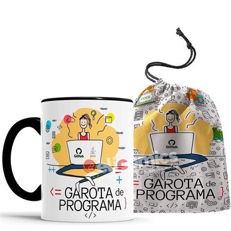 Caneca Garota De Programa Desenvolvedor Saquinho MadeiraMadeira