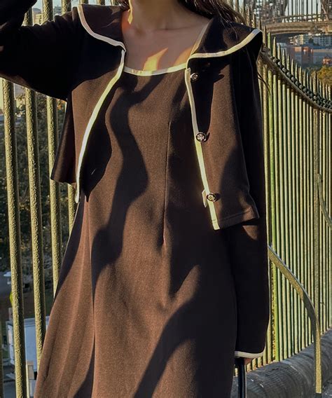 리리앤코 르테븐 스판 세일러 가디건 원피스 세트 끈조절 봄가을데일리룩데이트룩캐주얼룩캠퍼스룩러블리룩하객룩격식룩출근룩빅사이즈120사이즈자체제작