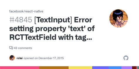 Textinput Error Setting Property Text Of Rcttextfield With Tag 144 Native Textinputhdsgdh