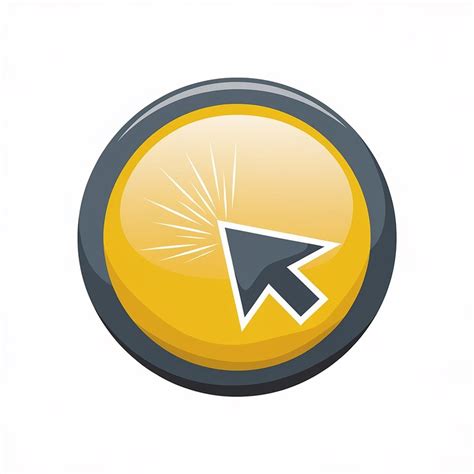 A Circular Button With A Glossy Yellow Surface Premium Ai Generated Vector