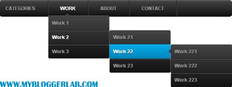 Animated CSS Multi Drop Down Menu For Blogger My Blogger Lab