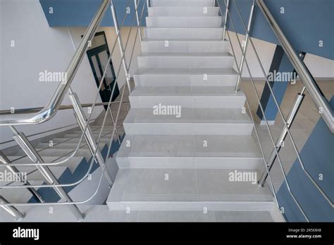 Stairs Emergency And Evacuation Exit Stair In Up Ladder In A New Office