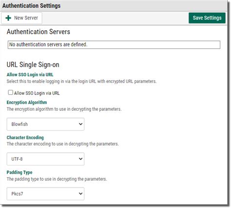 Configuring The Authentication Settings
