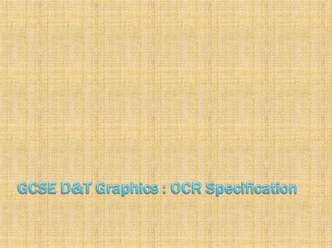 SOLUTION Gcse Dt Graphics Revision Ocr Studypool