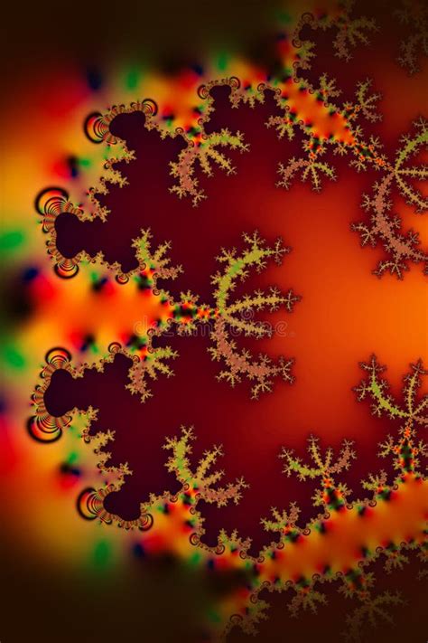 Fractal 2d Texture Computer Illustration Beautiful Mathematically Generated Patterns Stock