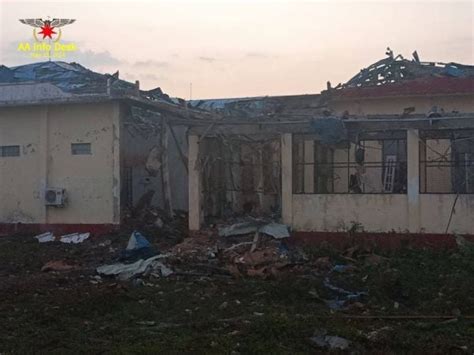 ကျောက်တော်၊ဝဲကြီးထောင့်ဆေးရုံအား စစ်ကောင်စီလေကြောင်းတိုက်ခိုက်မှု သေဆုံးသူအချို့ရှိပြီး၂၀ဦး ထက