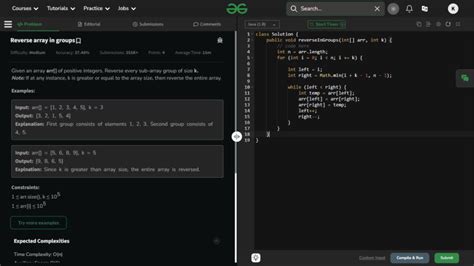 Dsa Java Twopointertechnique Arrayproblems Reverseingroups