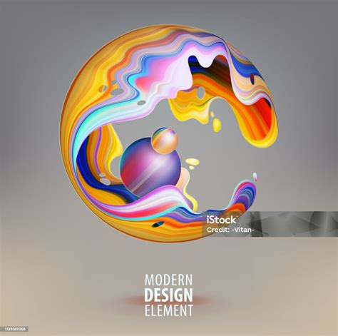 컴퓨터 그래픽 구체 내부에 3d 꽃잎과 디자인 요소 장식 디자인에 대 한 벡터 로고입니다 Eps10 0명에 대한 스톡 벡터 아트 및 기타 이미지 Istock