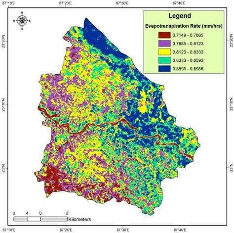 Actual Evapotranspiration Rate Map Download Scientific Diagram