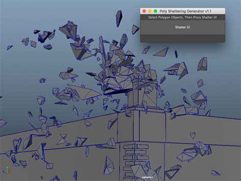 Poly Shattering Generator Maya Shattering Tool 3d Models World