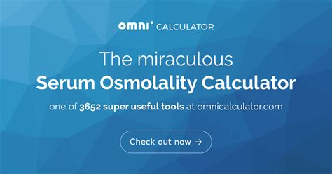 Serum Osmolality Calculator