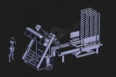 托盘整理机 半自动木托盘叠放装码垛机3D模型下载 凡一商城
