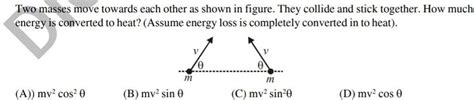 Answered Two Masses Move Towards Each Other As Shown In Figure They Kunduz