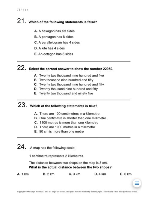 Transfer Test Seag Style Practice Papers Level 1