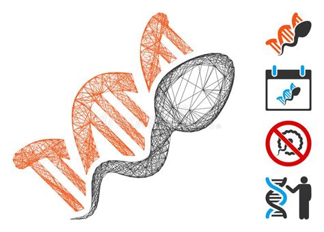 Net Sperm Replication Vector Mesh Stock Illustration Illustration Of Concept Fertilization