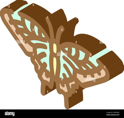 Eastern Tiger Swallowtail Summer Isometric Icon Vector Illustration