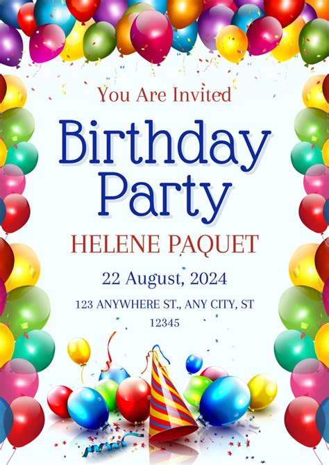 Free Custom Printable Birthday Flyer Templates Canva