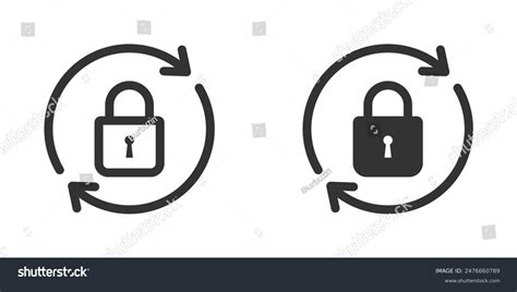 Reset Password Icon Vector Illustration Stock Vector Royalty Free