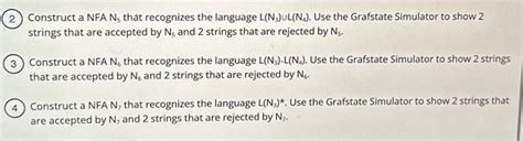 Solved Construct A Nfa N5 That Recognizes The Language