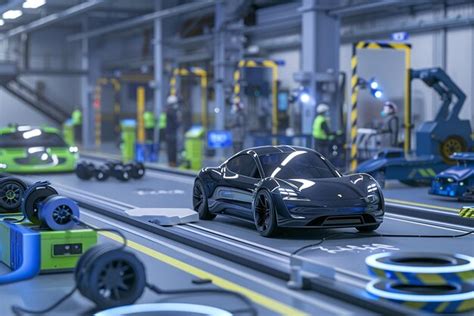 Autonomous Vehicle Testing Facility Premium Ai Generated Image