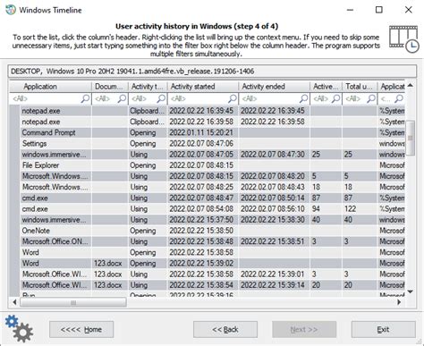 Windows Timeline History Viewer
