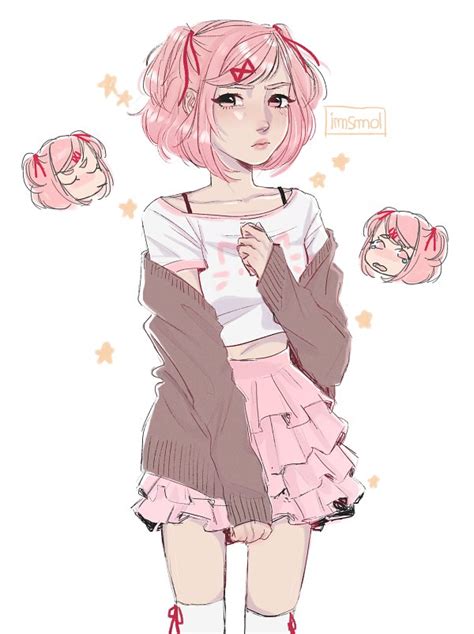 Natsuki Doki Doki Literature Club Image By Anajudraws 3870469