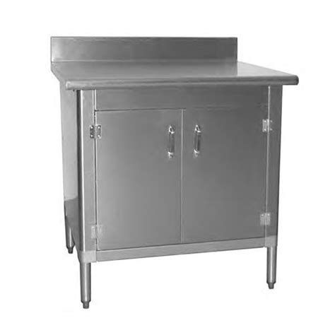 Eagle Group T3036ba Bs Hgd 30 X 36 Work Table With Hinged Doors