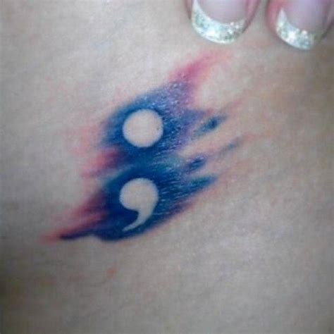 43 Semicolon Tattoo Ideas And The Different Meanings Behind Each Color And Symbol Yourtango