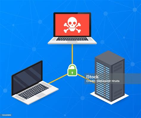 네트워크 취약점바이러스 악성 코드 랜 섬 사기 스팸 피싱 이메일 사기 해커의 공격 벡터 일러스트입니다 컴퓨터 해커에 대한 스톡 벡터 아트 및 기타 이미지 Istock