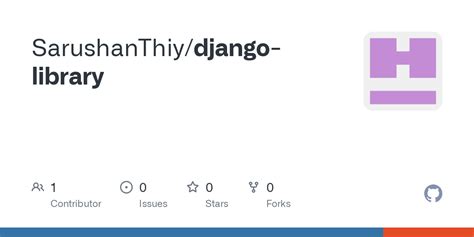 Github Sarushanthiydjango Library