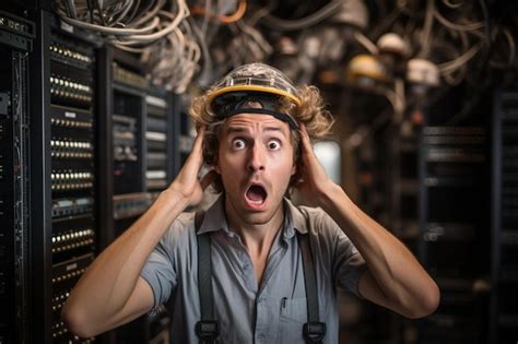 premium photo server engineer troubleshooting problem
