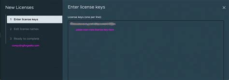Adding New License Key To Vmware Vcenter Server Vsan Computingforgeeks