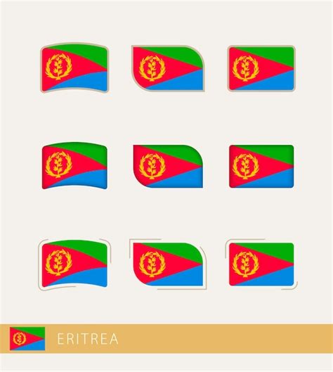 Premium Vector Vector Flags Of Eritrea Collection Of Eritrea Flags