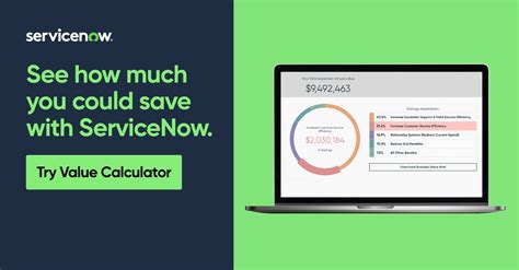 servicenow on linkedin value calculator customer success servicenow