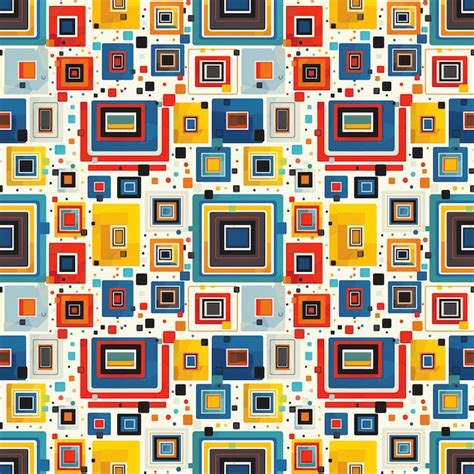 Premium Photo Seamless Flat Vector Rectangular Geometric Pattern