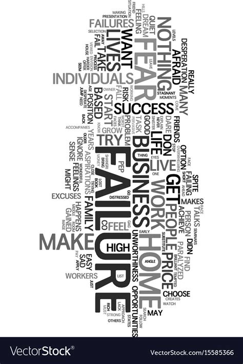 Work At Home Opportunities Ignore Failure Text Vector Image