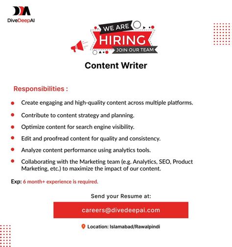 Divedeepai On Linkedin Hiring Contentwriter Marketing Jobs