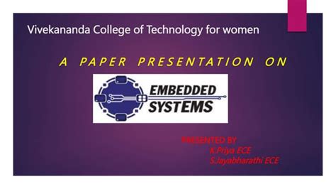 Embedded Systems Pptx Operating Systems Computer Software And