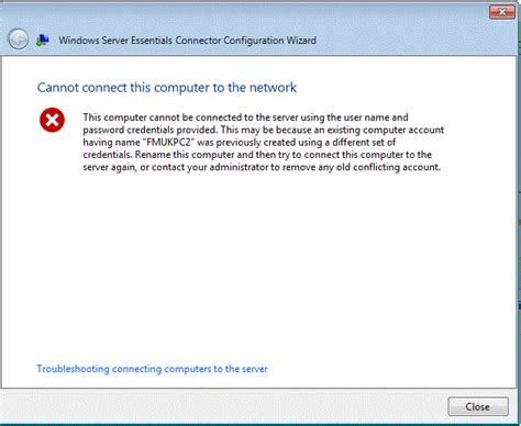 Server R Essentials Cannot Connect This Computer To The Network Bob Mckay S Blog