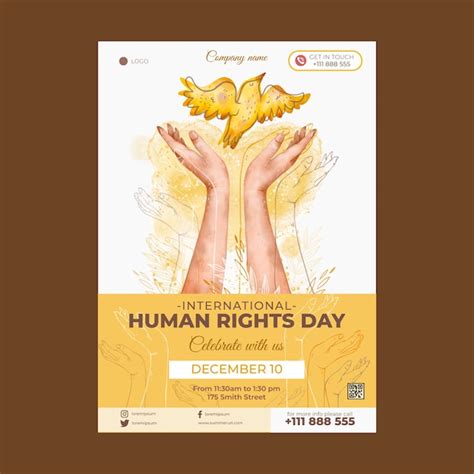 Human Rights Poster Template Free Vectors And Psds To Download