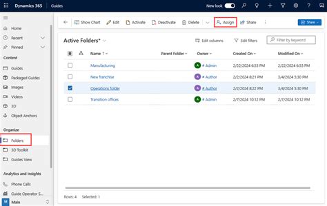 Assign Ownership Of A Guide Or Folder In Dynamics 365 Guides Dynamics