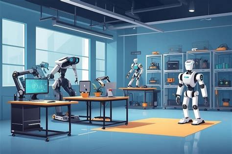 Premium Photo Showcase A Robotics Lab With Babes Testing The Mobility And Functionality Of