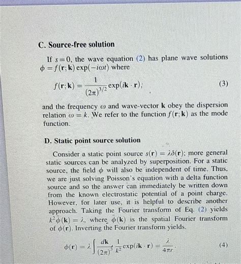Solved B The Wave Equation A Scalar Wave Propagating In Chegg Com