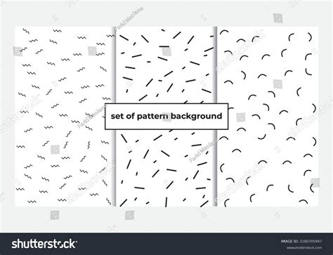 Set Pattern Background Template Stock Vector Royalty Free 2180705947