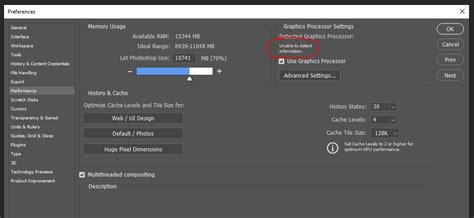 Unable To Detect Gpu In Photoshop 2342 On Window Adobe Product Community 13087446