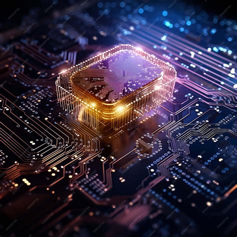 premium ai image motherboard closeup technology integrated microchip