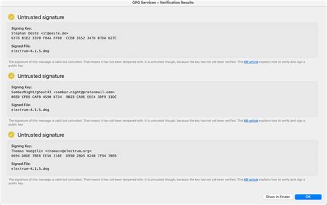 Gpg Signatures Verification Issue Relectrum